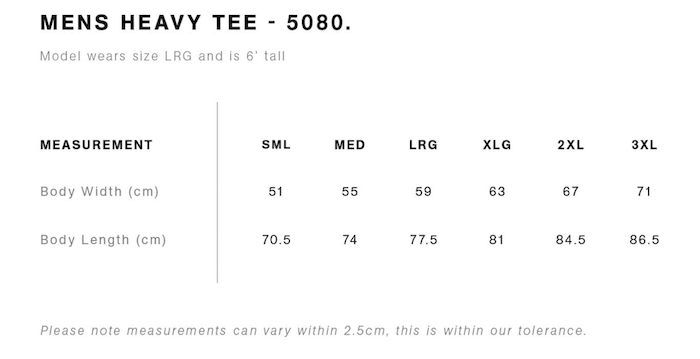 AS Colour Heavy Tee - Screen Printing Melbourne